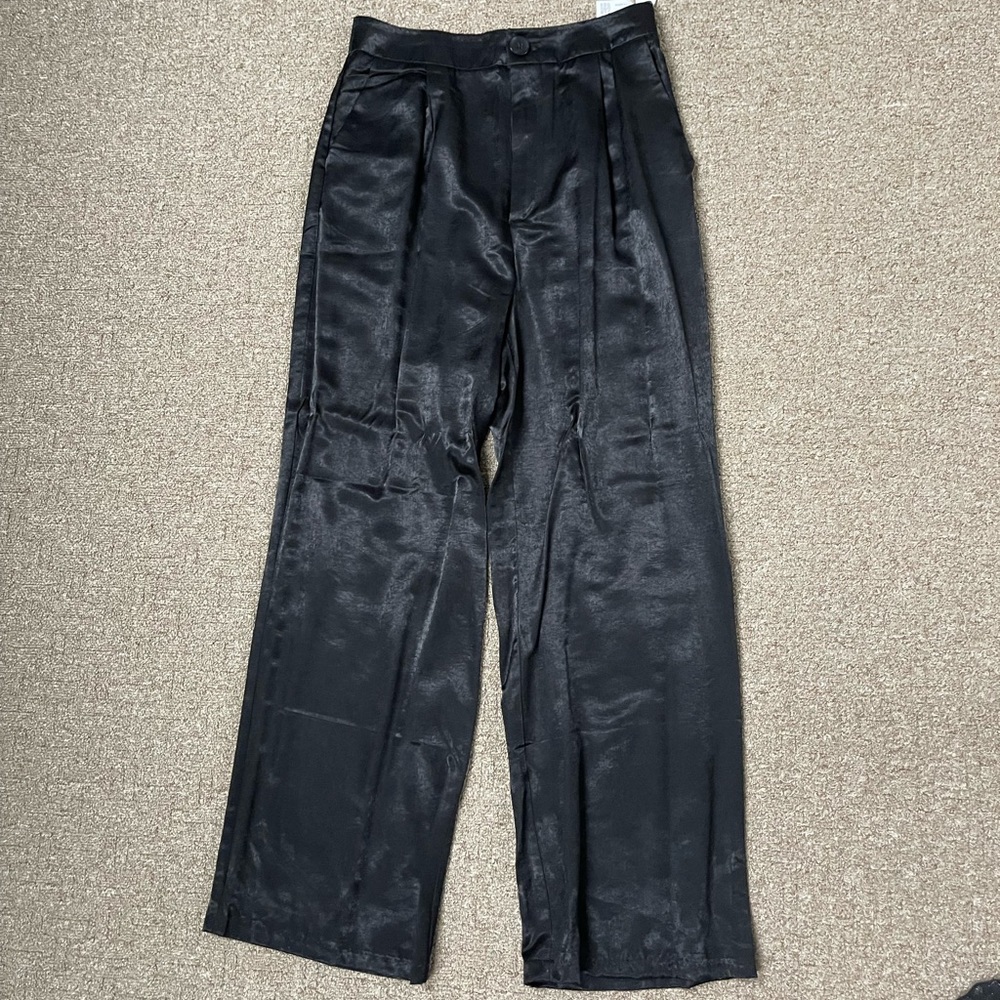 Black Satin Pants Gem